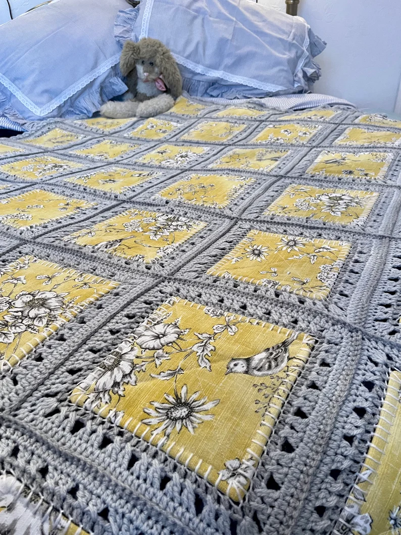 Crochet Fusion Patchwork Quilt - Crochet Pattern - Ilovecrafts