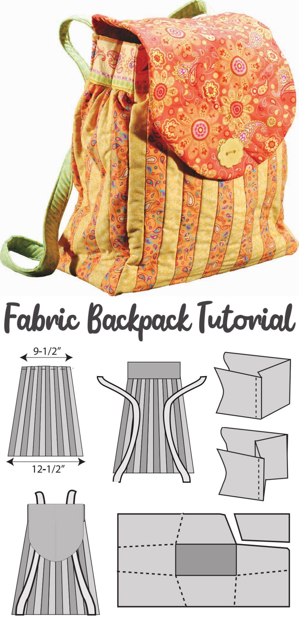 DIY Patchwork Backpack Free Pattern - Ilovecrafts