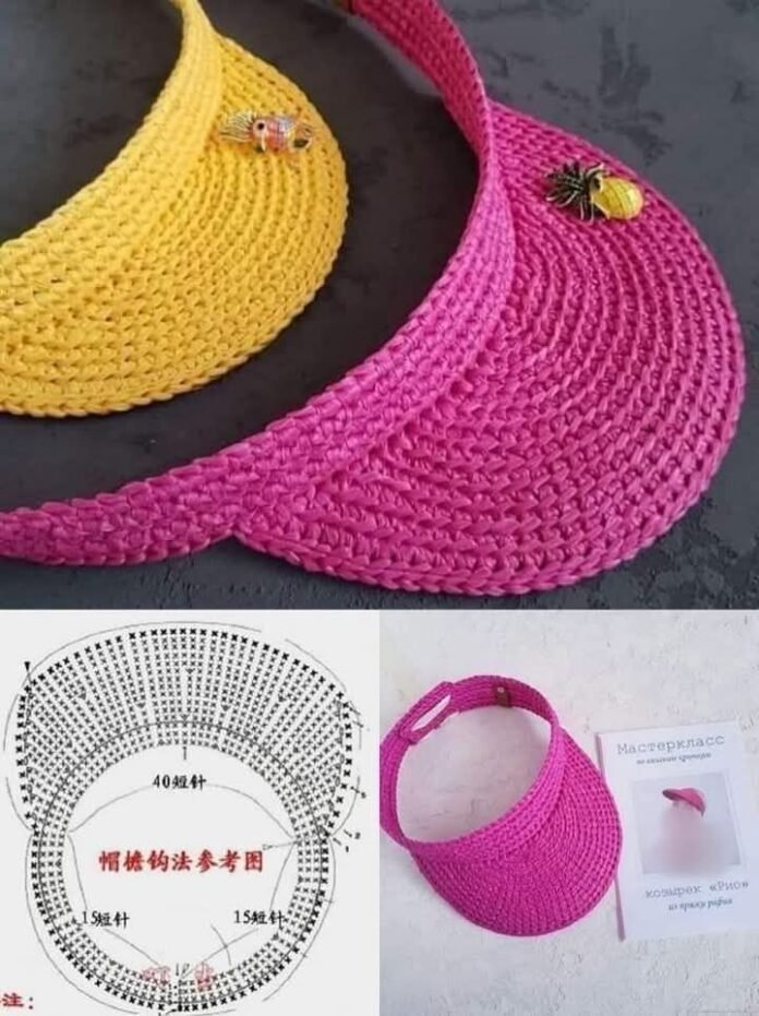 CROCHET VISOR Free Pattern - Ilovecrafts